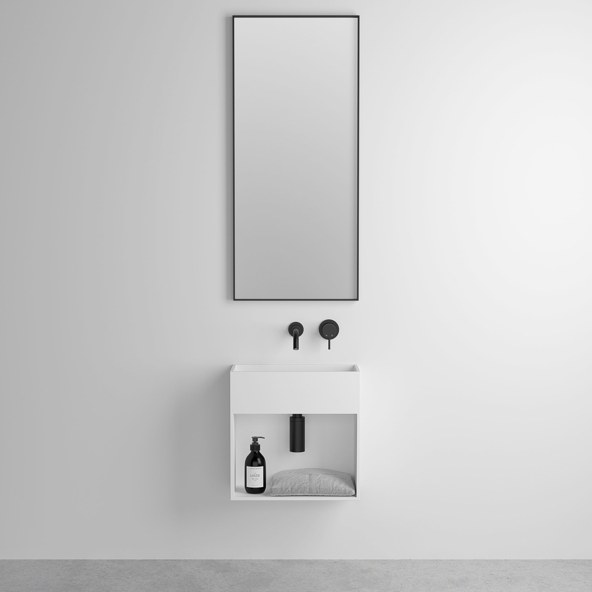 Luxe Matte Black Mirror 400 - LUSSO