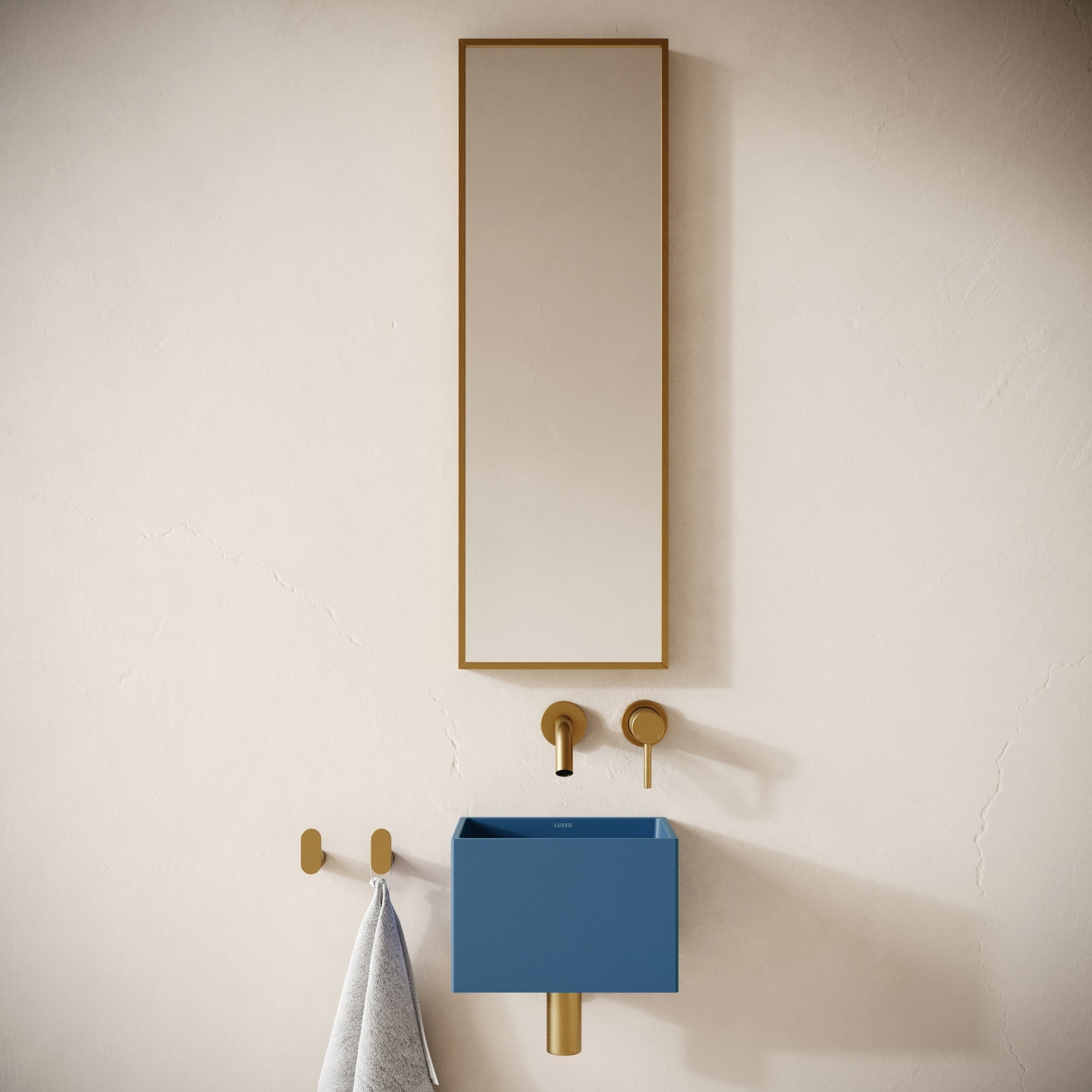 Sobrio Azure Concrete Wall Mounted Basin 300 mm