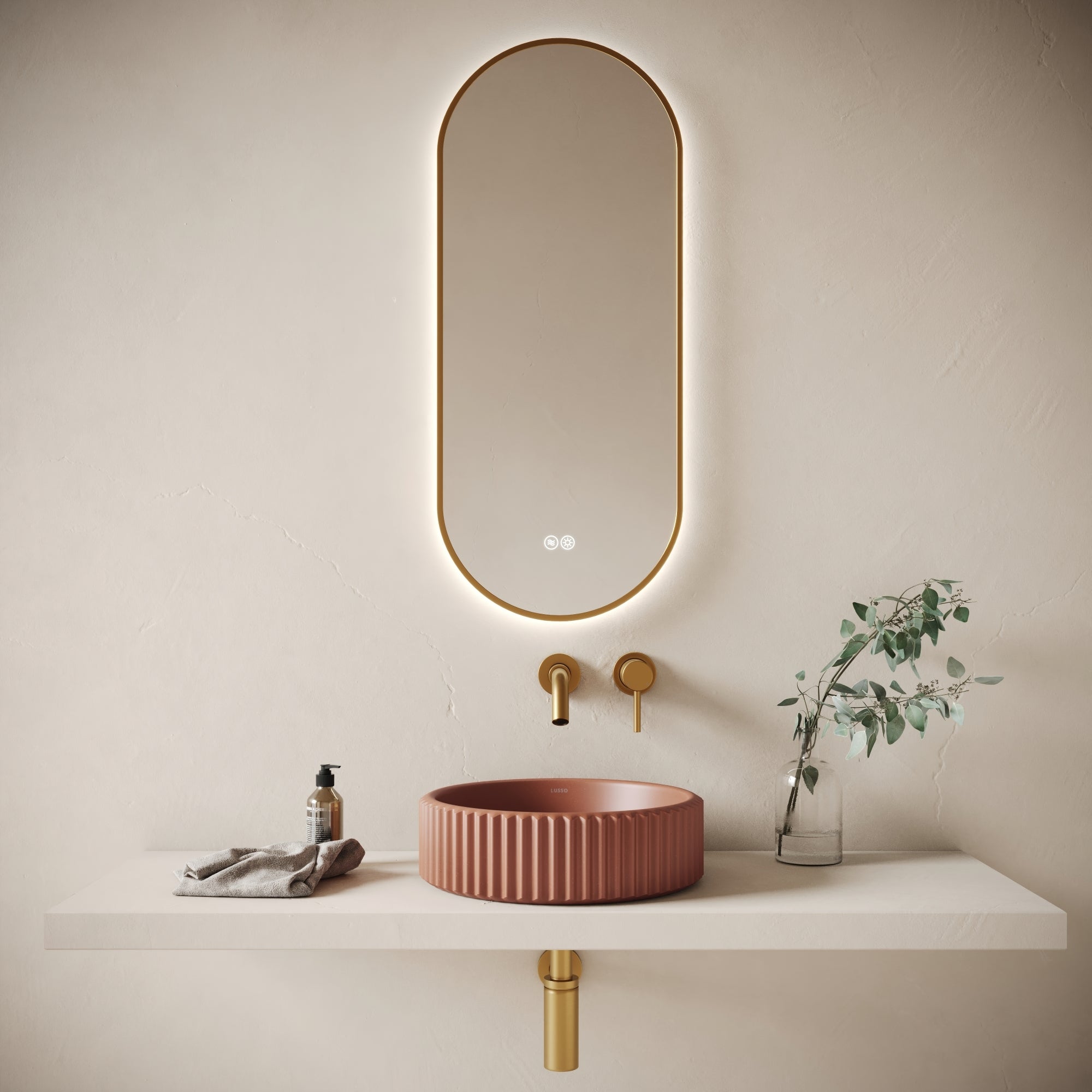 Solco Terracotta Concrete Countertop Basin 400 mm