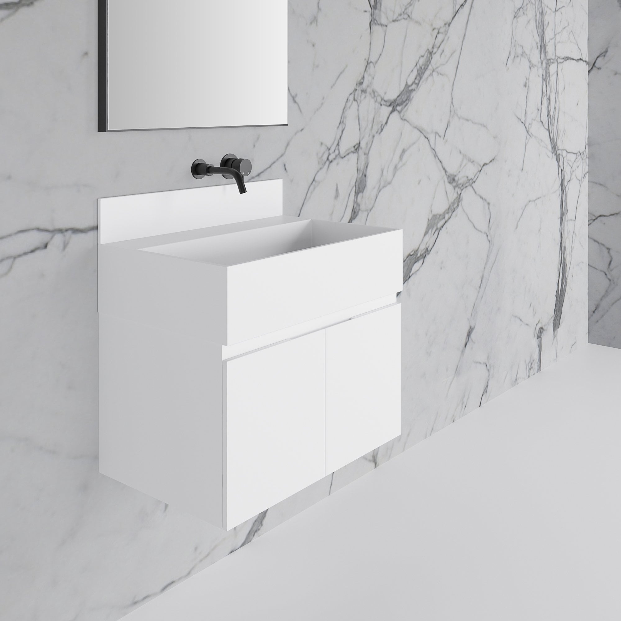 Stone Resin Upstand Splashback Matte 1400 - LUSSO