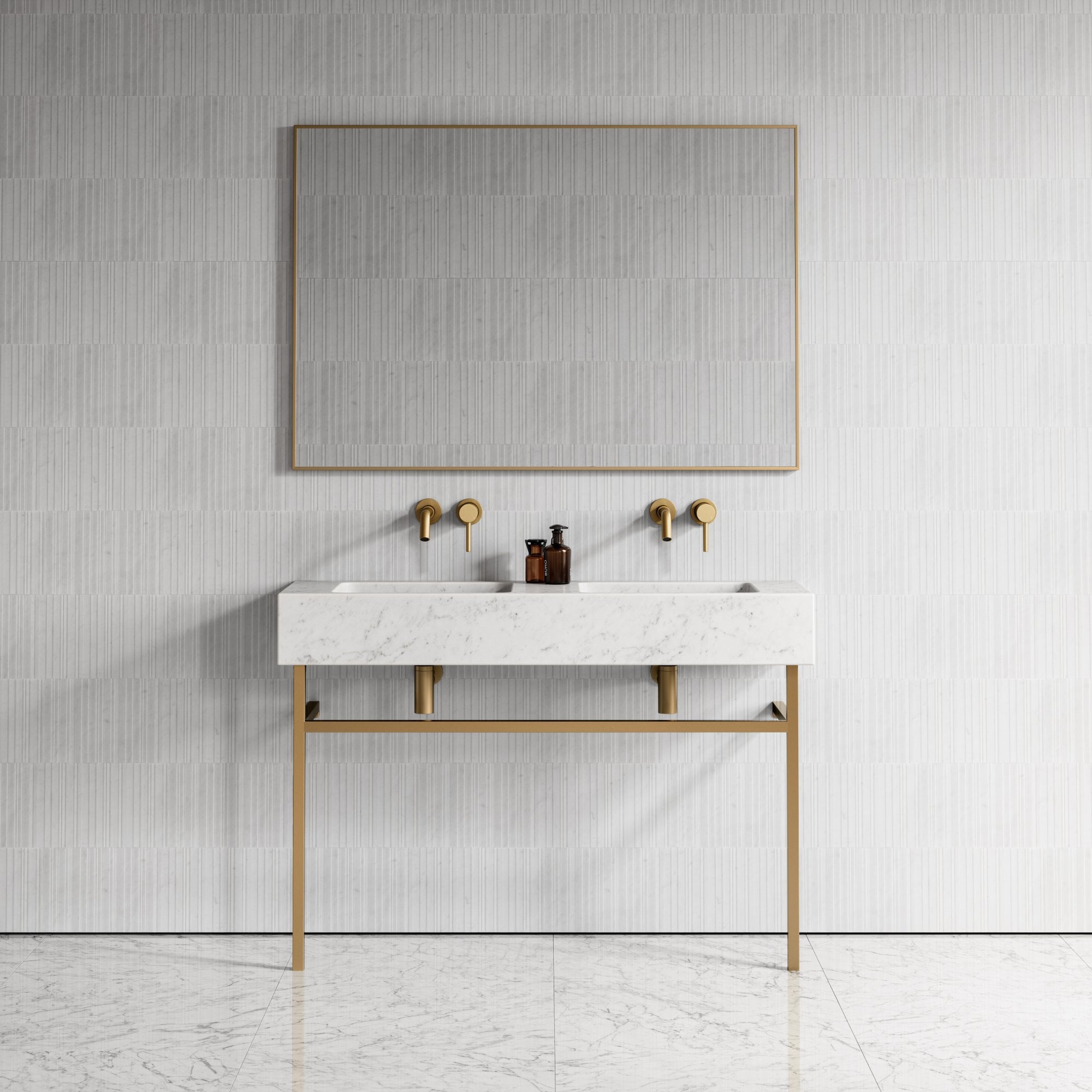 Vernante Vanity Unit with Carrara Marble Basin 1200 mm - LUSSO