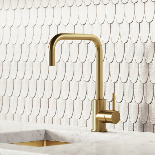 Brushed Gold Taps - Brass Bathroom Taps - LUSSO