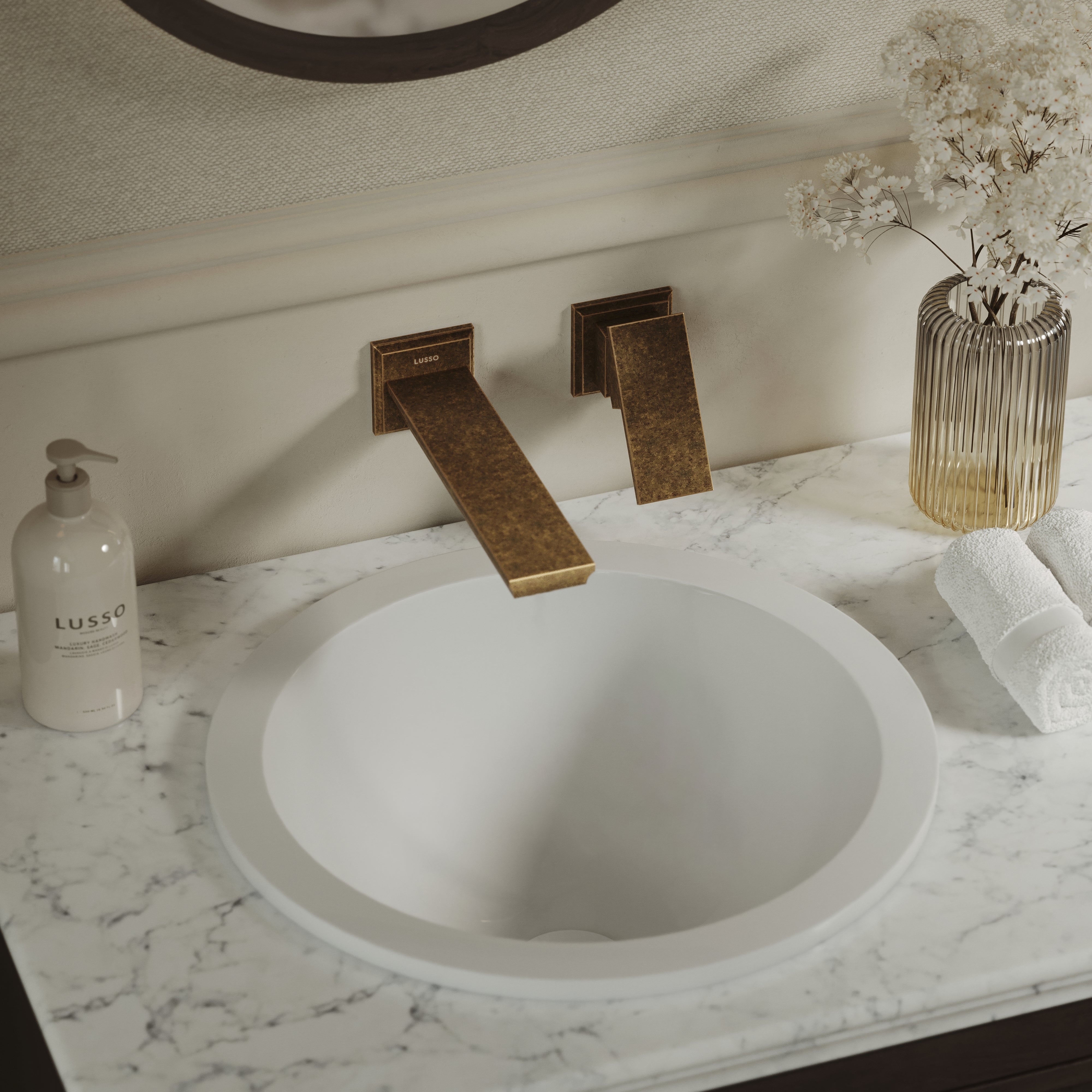 Loop Round Undermount Stone Basin 390mm - LUSSO