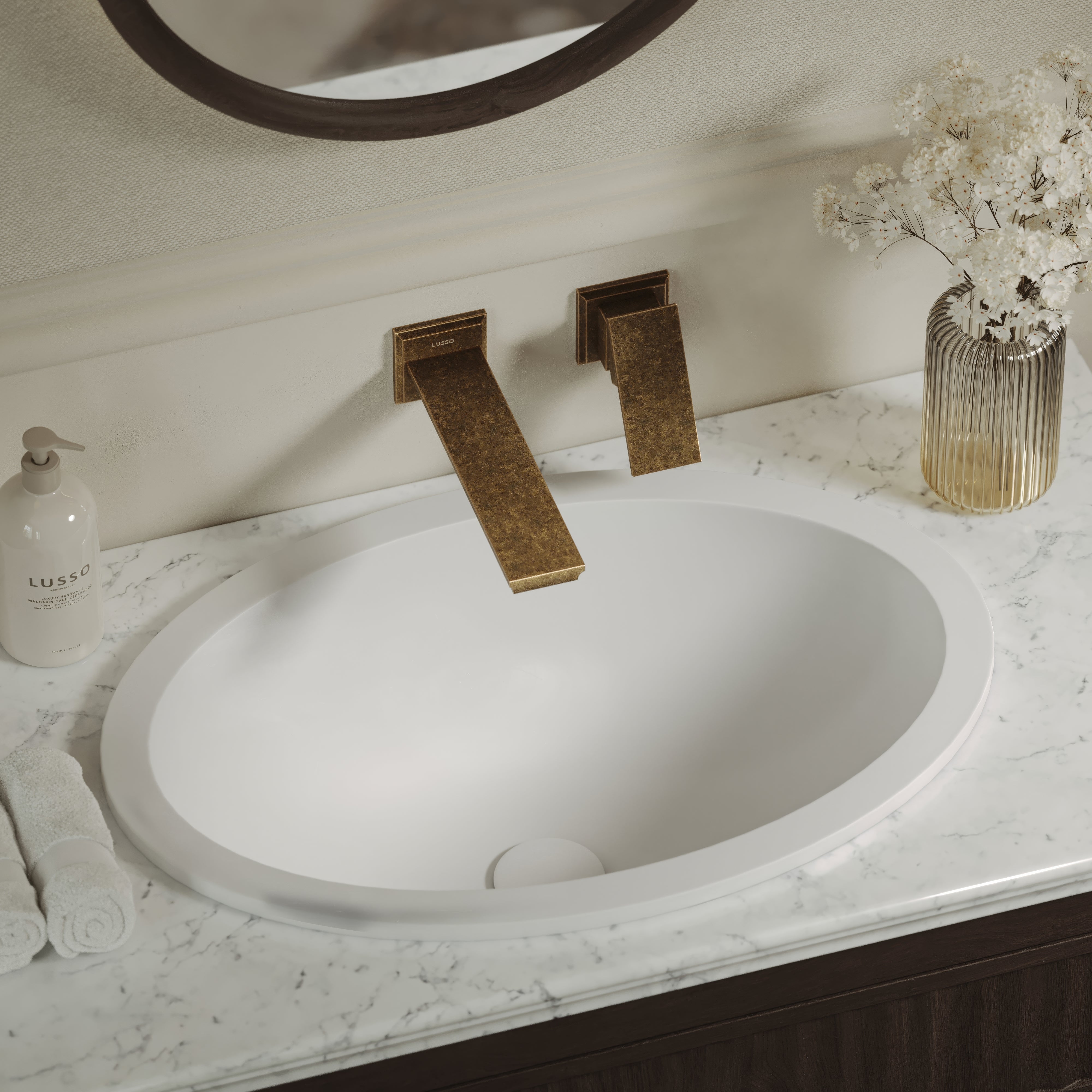 Arc Oval Undermount Stone Basin 560mm - LUSSO