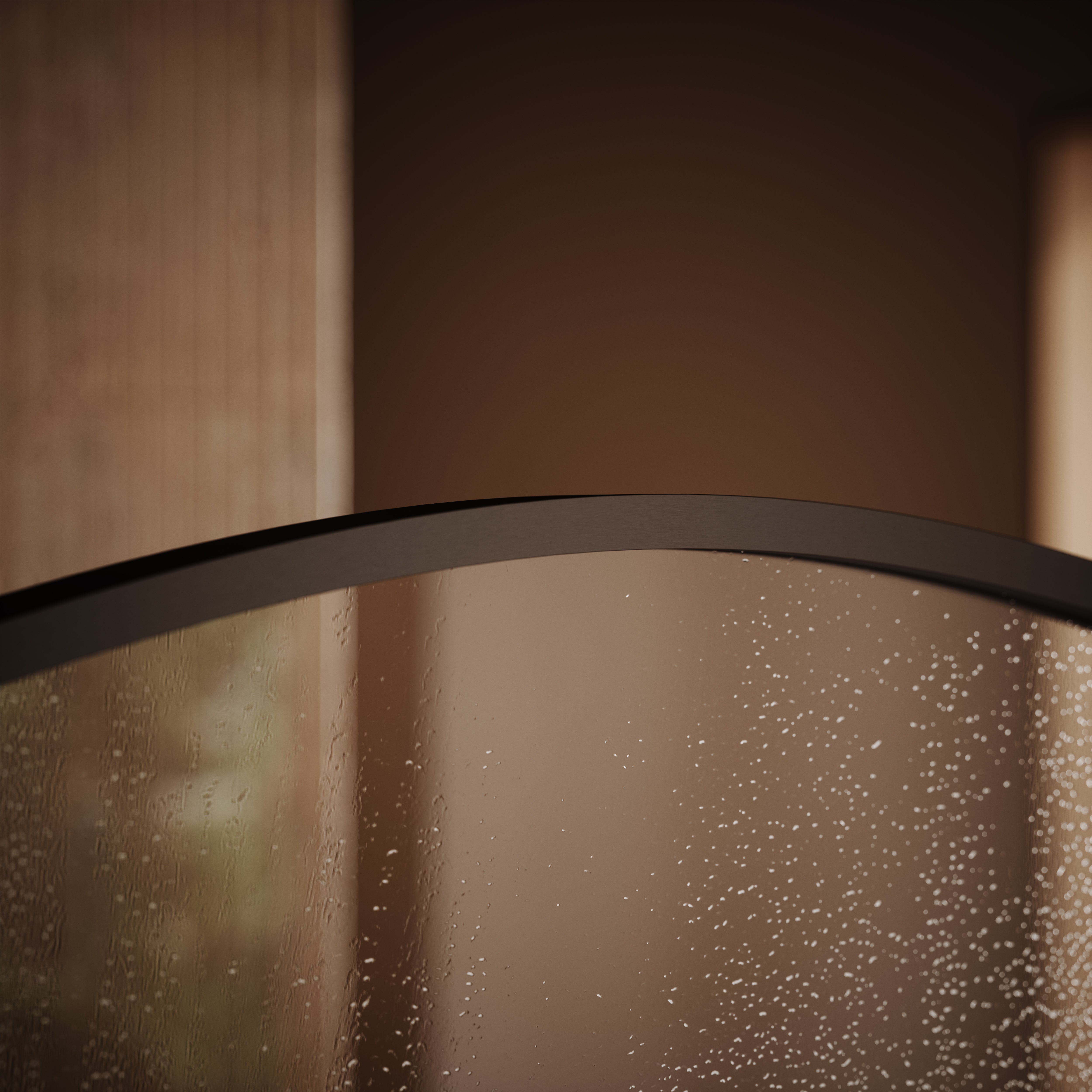 Casa Curved Arch Deep Bronze Shower Screen - All Sizes - LUSSO