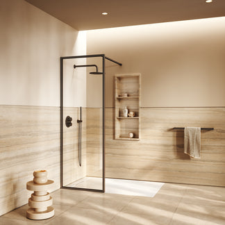 Designo Walk In Shower Enclosure Deep Bronze KIT A - LUSSO