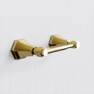 Eton Polished Brass Wall Mounted Toilet Roll Holder - LUSSO