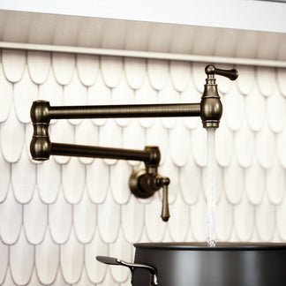 Kempton Traditional Kitchen Pot Filler Brushed Bronze - LUSSO