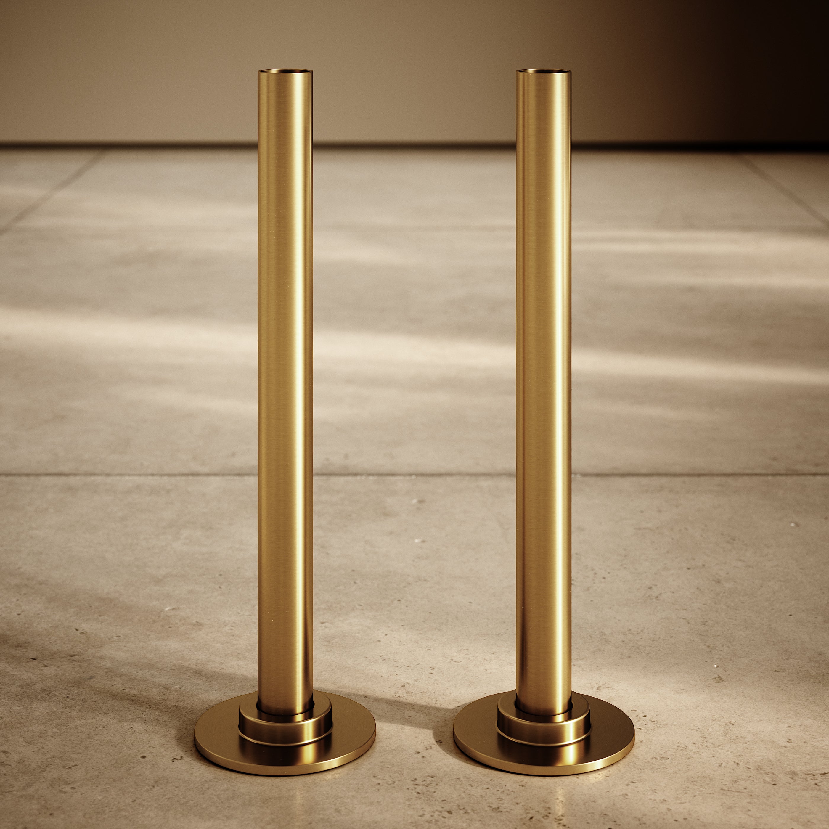 Brushed Gold Radiator Pipe Extension Kit 180mm - LUSSO