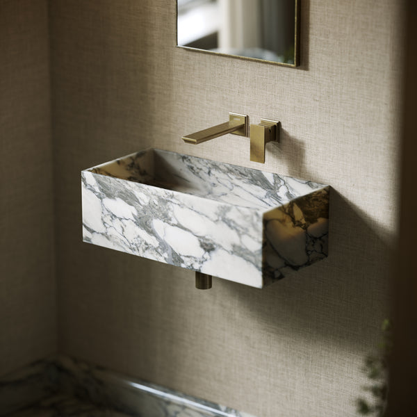 Tucci Arabescato 600mm Basin - Luxury Marble Sinks | LUSSO