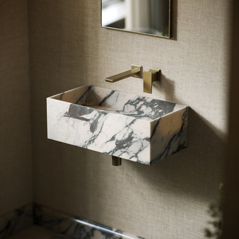 Tucci Calacatta Viola 600mm Basin - Luxury Marble Sinks | LUSSO