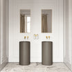 Alina Earth Cylinder Freestanding Stone Basin 400mm - LUSSO