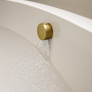 Aquaflow Brushed Gold Overflow Bath Filler & Waste - LUSSO