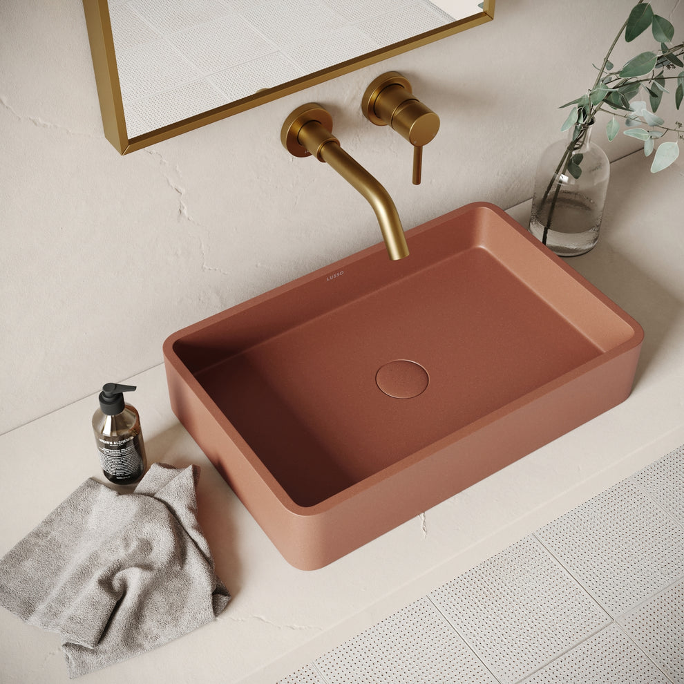 Arquadro Terracotta Concrete Countertop Basin 500mm - LUSSO