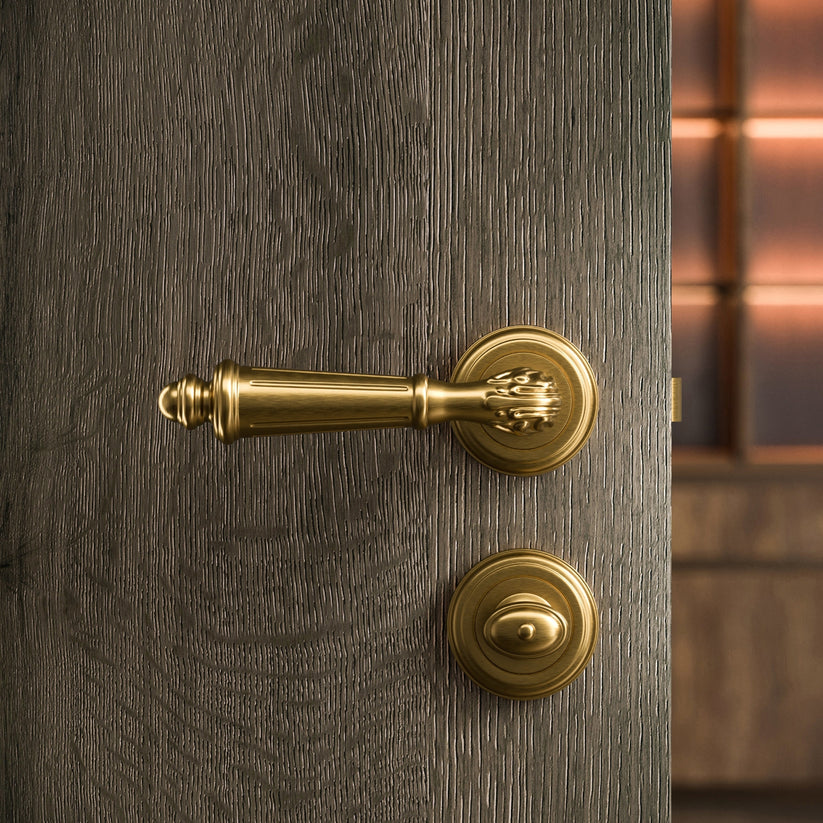Aston Brushed Gold WC Thumbturn with Latch - LUSSO