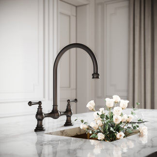 Celeste 2-Hole Traditional Kitchen Tap Deep Bronze - LUSSO