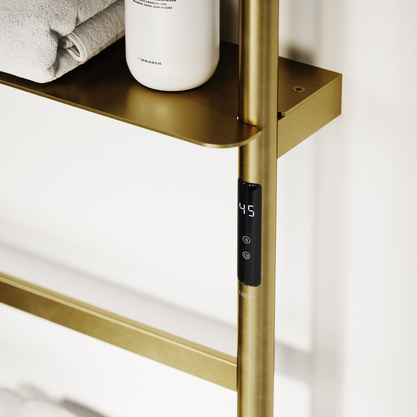 Celsius Brushed Gold Electric Heated Towel Warmer - LUSSO