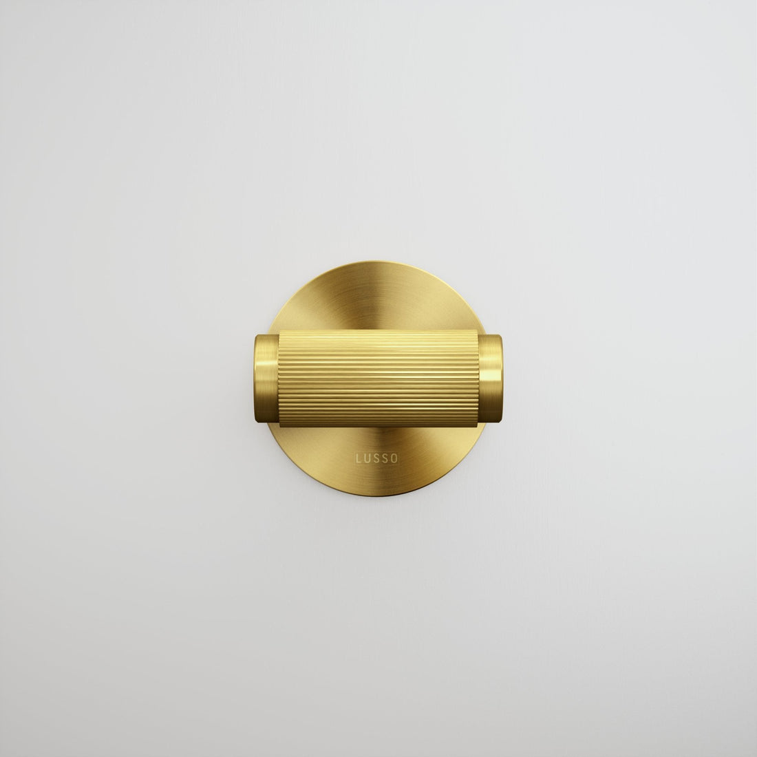 Dali Fluted Brushed Gold WC Thumbturn with Latch - LUSSO