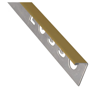 Dura Brushed Gold Straight Edge Tile Trim 12mm - LUSSO