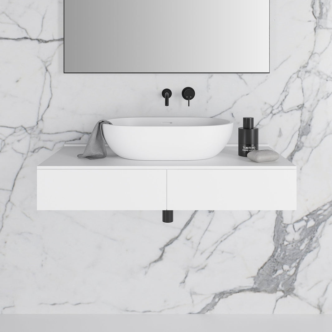 Stone Vanity Units | Stone Top Basin Vanity Units - LUSSO