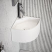 Elegant White Micro Corner Wall Hung Basin 300mm - LUSSO