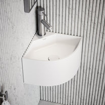 Elegant White Micro Corner Basin 300mm - LUSSO