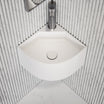 Elegant White Micro Corner Basin 300mm - LUSSO