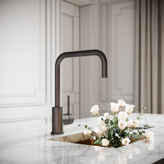 Flow Single Lever Kitchen Mixer Tap Deep Bronze - LUSSO