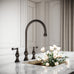 Grantley 3-Hole Traditional Kitchen Tap Deep Bronze - LUSSO
