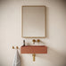 Lineare Terracotta Concrete Wall Hung Basin 600mm - LUSSO