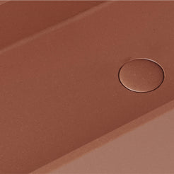 Lineare Terracotta Concrete Wall Hung Basin 600mm - LUSSO