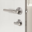 Luxe Knurled Stainless WC Handle Latch/Hinge Set - LUSSO