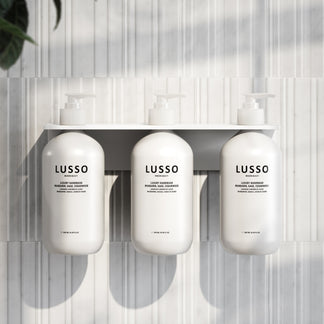 Matte White Triple Soap Dispenser Wall Bracket - LUSSO