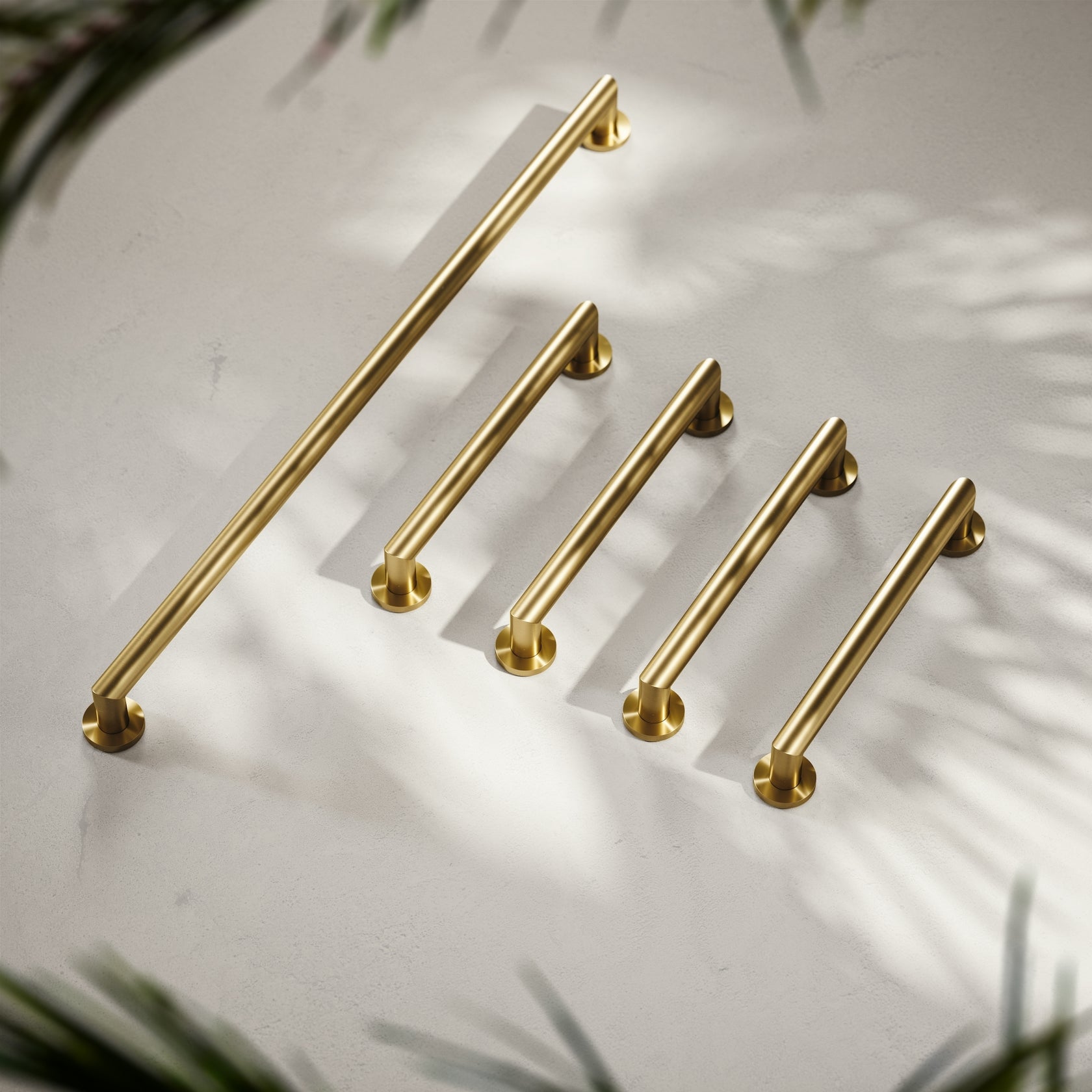 Mayfair Brushed Gold Doc M Grab Rail Pack 400mm & 1000mm - LUSSO