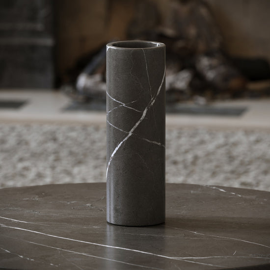 Moretti Pietra Grey Marble Luxury Tall Vase - LUSSO