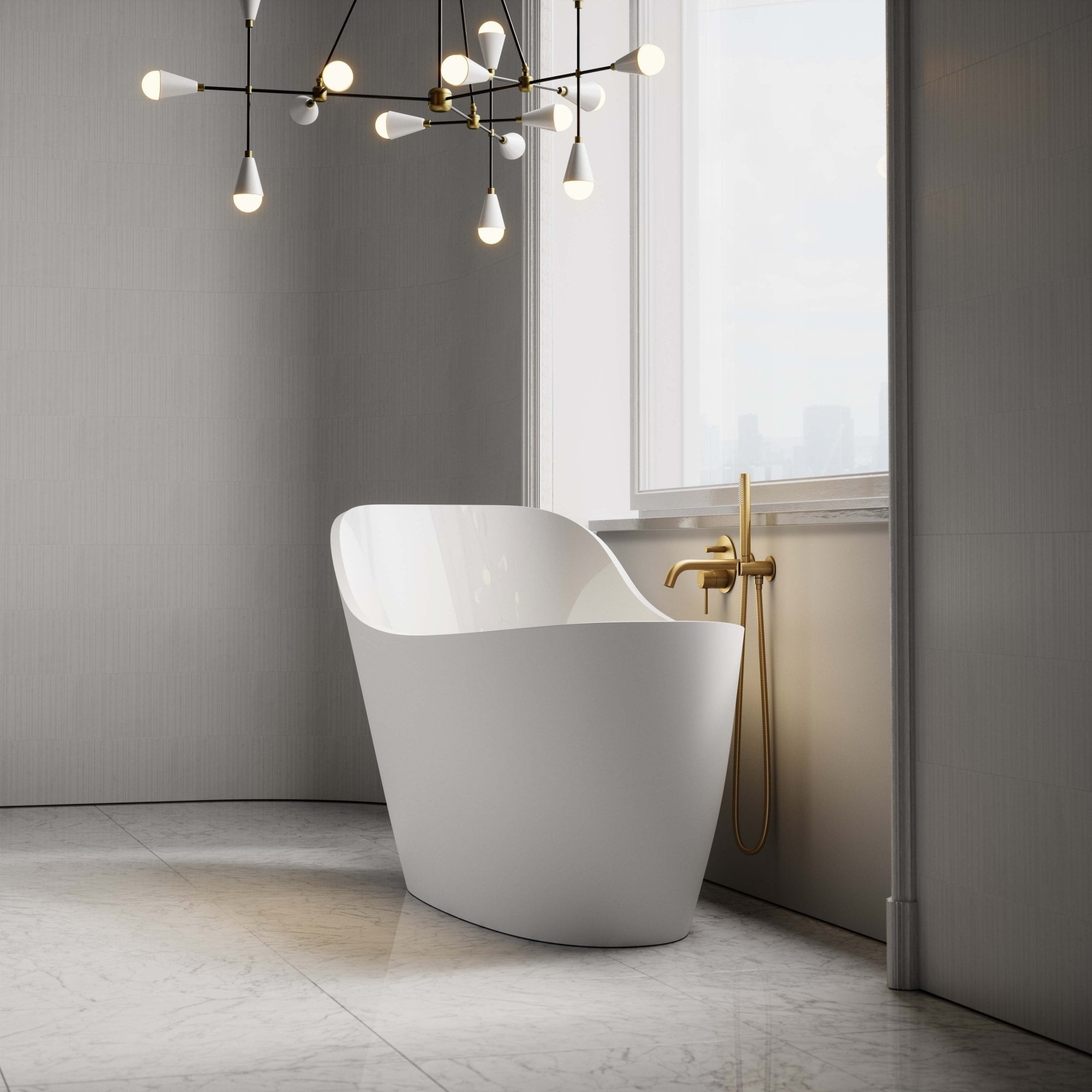 Napoli Freestanding Stone Resin Bath 1690mm - LUSSO