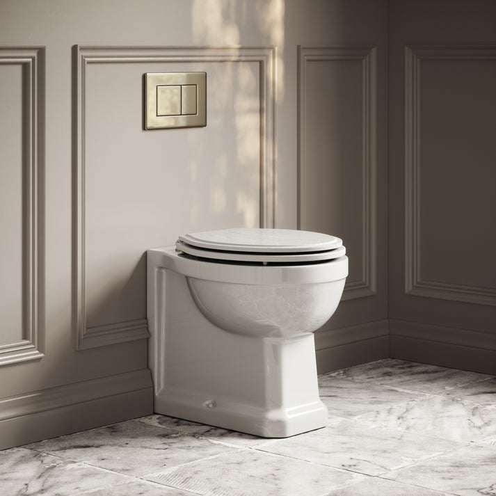 Portland Back To Wall Toilet Matte/Polished Nickel - LUSSO