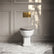 Portland Back To Wall Toilet Beige/Brushed Gold - LUSSO