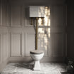 Portland High Level Toilet Beige/Brushed Gold - LUSSO
