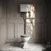 Portland High Level Toilet Beige/Brushed Gold - LUSSO