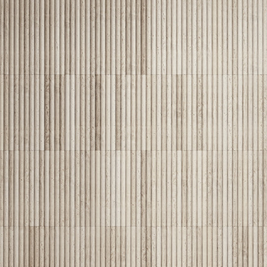 Romano Fluted Travertine Mosaic Wall Tile 300x300mm - LUSSO