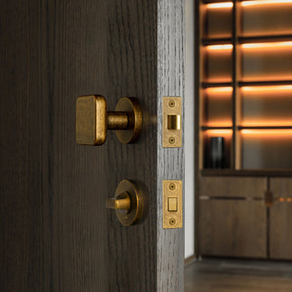 Savoy Aged Bronze WC Thumbturn with Latch - LUSSO