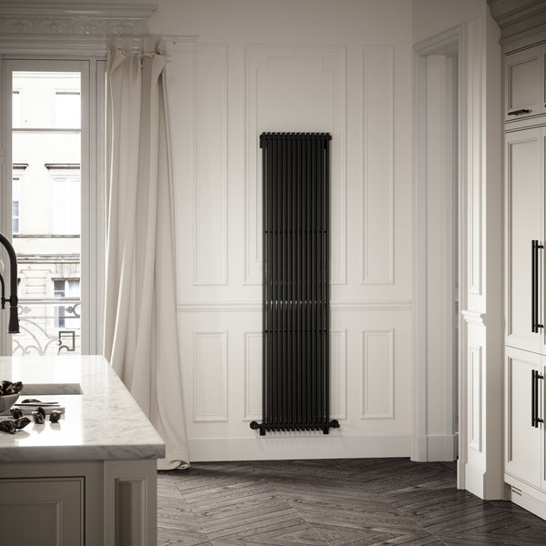 Shadow Matte Black Kitchen Designer Radiator - LUSSO