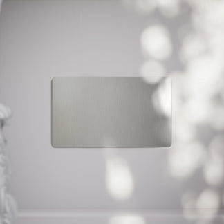 SlimTech Brushed Stainless Double Blank Plate - LUSSO