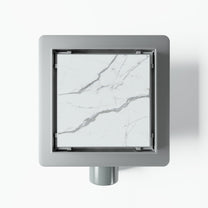 Square Brushed Stainless Tileable Wet Room Waste Kit - LUSSO