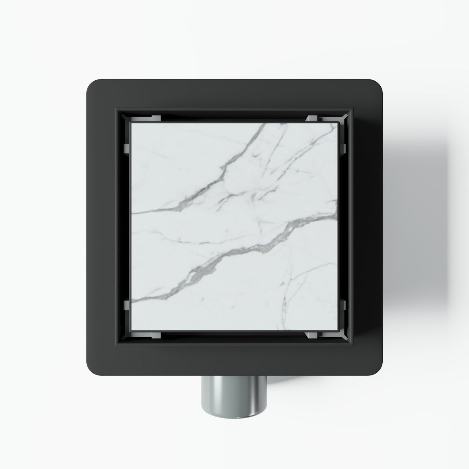 Square Matte Black Tileable Wet Room Waste Kit - LUSSO