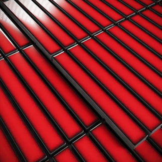 Stick Mosaic Ruby Spark Red Porcelain Wall Tile - LUSSO