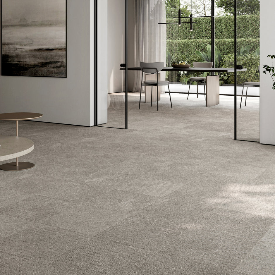Luxury Porcelain Taupe Stone Large Format Floor Tiles - LUSSO