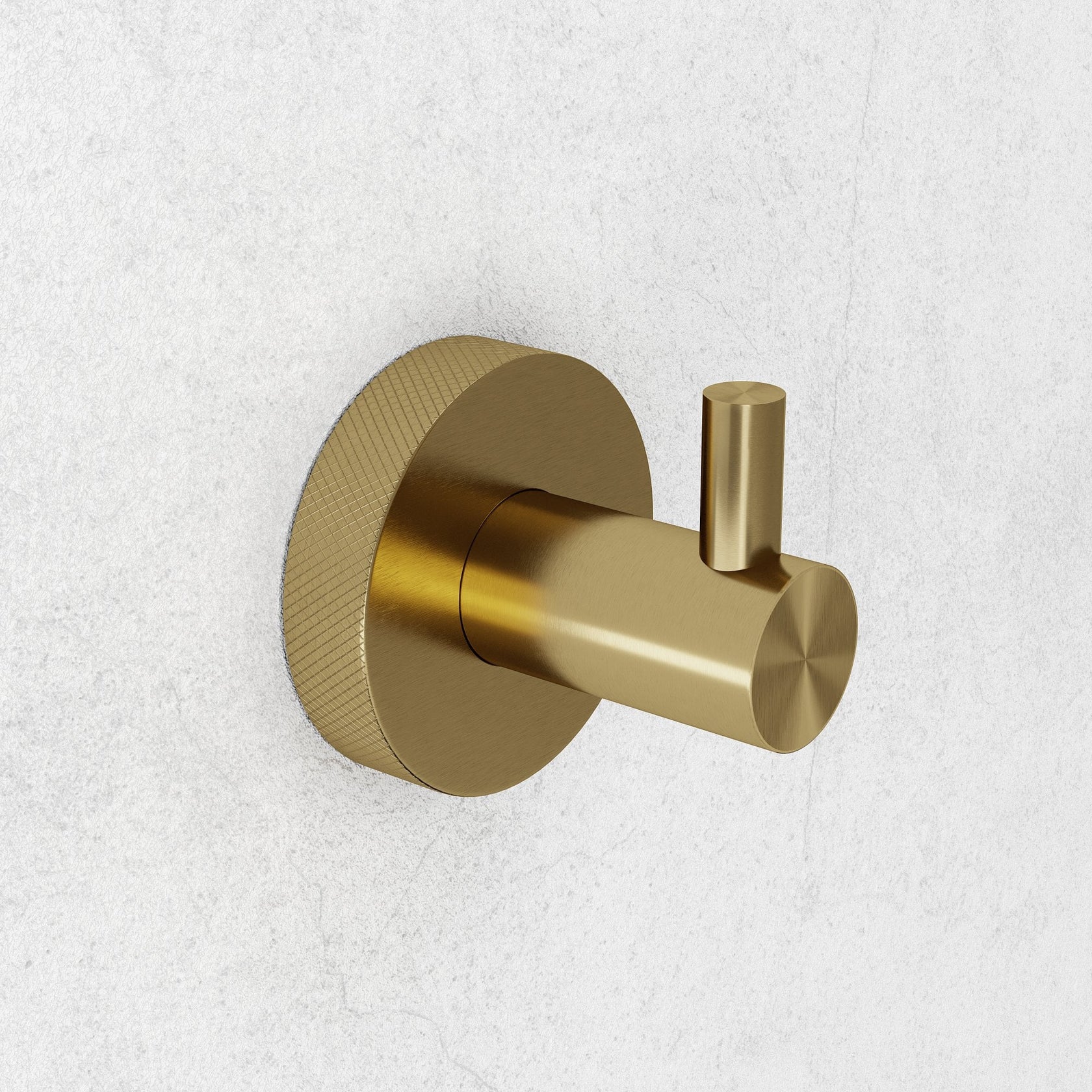 Urban Brushed Gold Brass Wall Mounted Robe Hook - LUSSO