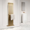 Velar Brushed Gold Designer Bathroom Radiator - LUSSO